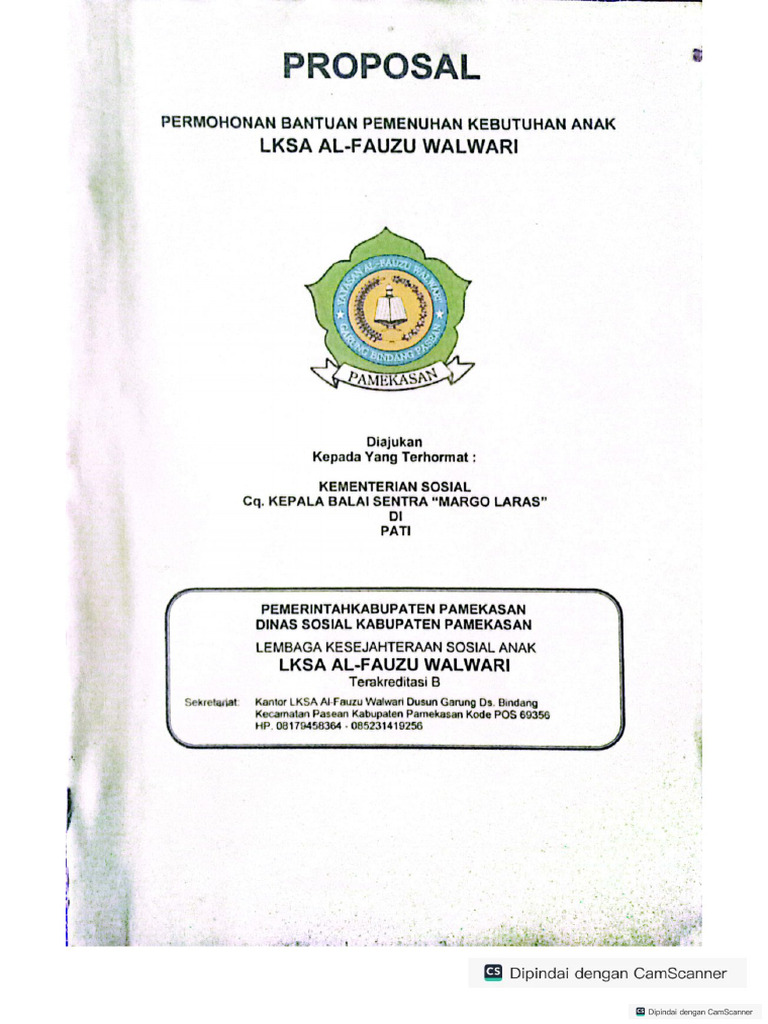 Proposal LKSA Al-Fauzu Walwari | PDF