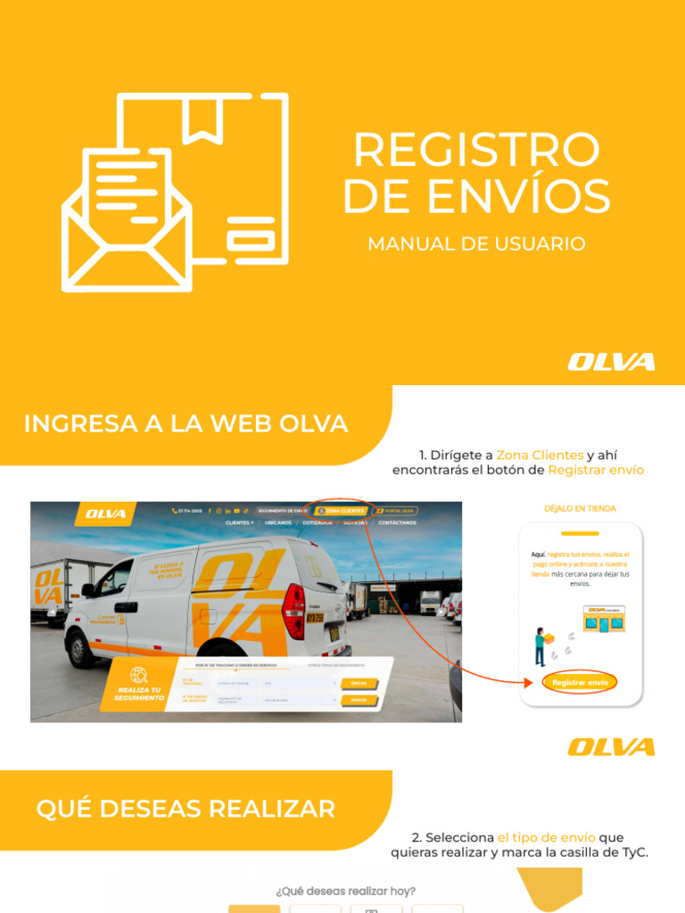 Manual registro de envíos | PDF