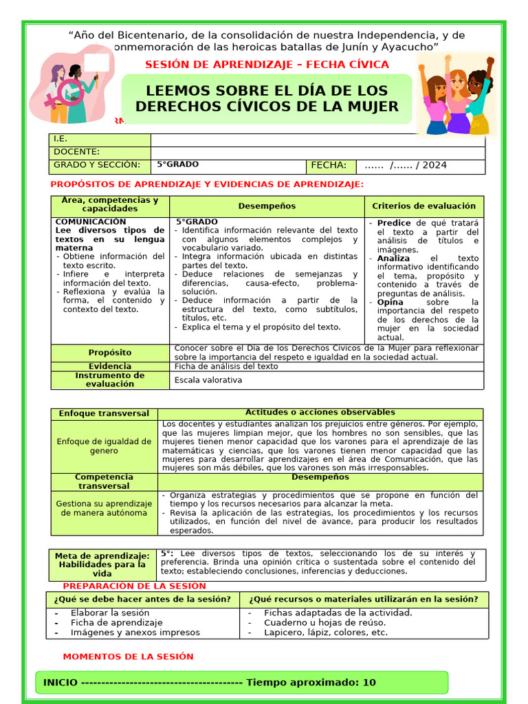 Ses-Viern-Fecha Cívica-Día de Los Derechos de La Mujer-Jezabel Camargo ...