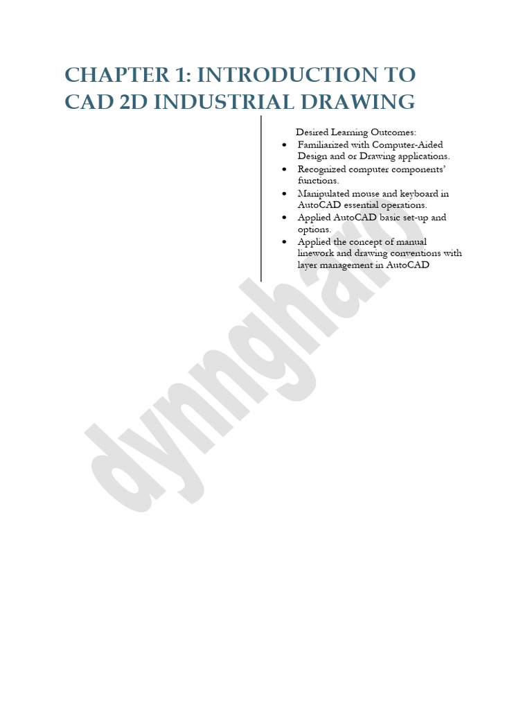 1 Introduction CAD 2D | PDF