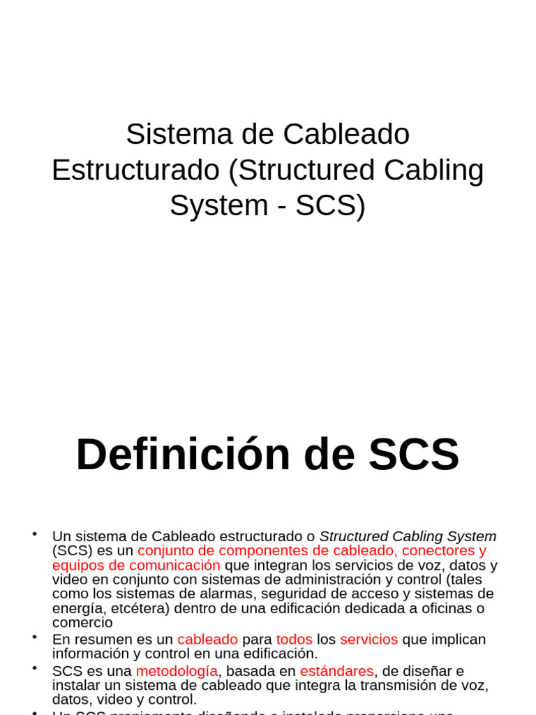 Presentación Cableado Estructurado | PDF