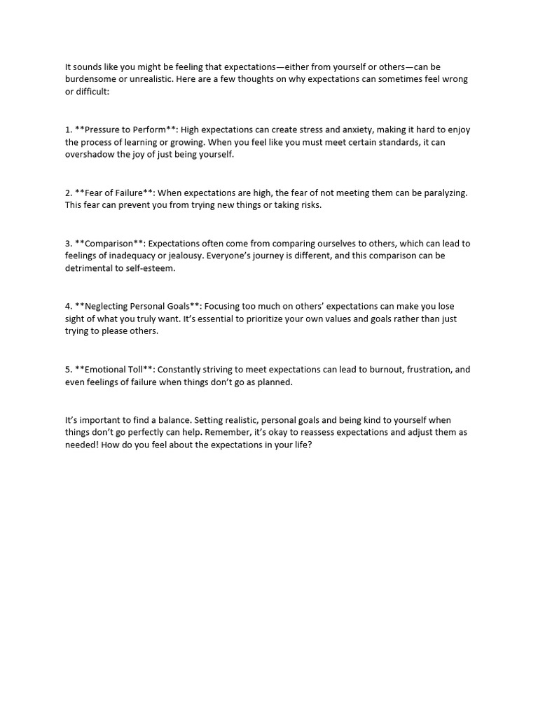 expectations | PDF