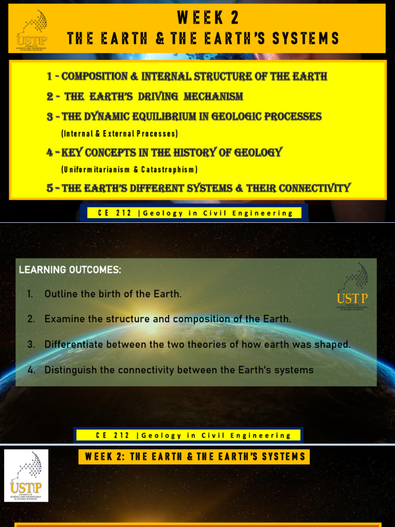 Week 2 - Earth and The Earth's Systems | PDF
