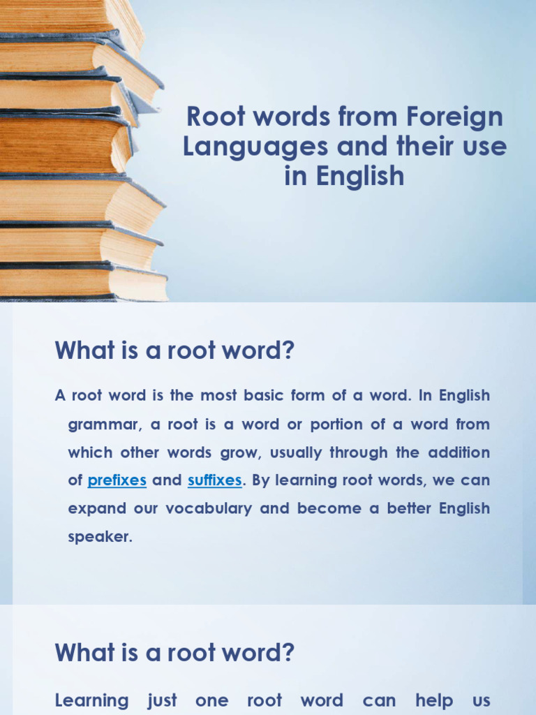 Root Words | PDF | English Language | Language Arts & Discipline