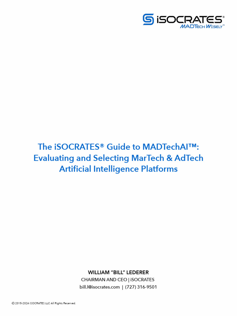 The ISOCRATES Guide To MADTechAI Evaluating and Selecting MarTech and ...