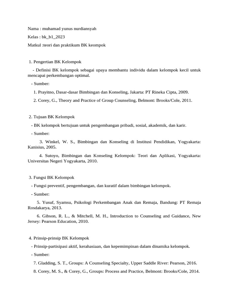 Konsep Dasar BK Kelompok | PDF