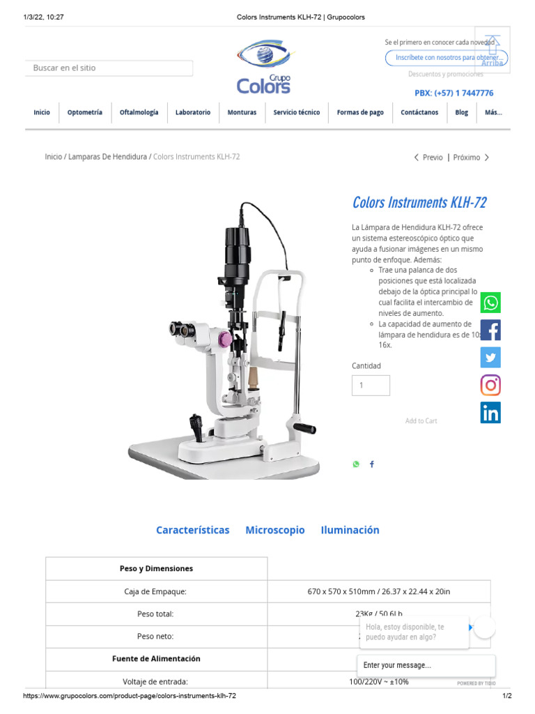 Colors Instruments KLH-72 - Grupocolors | PDF
