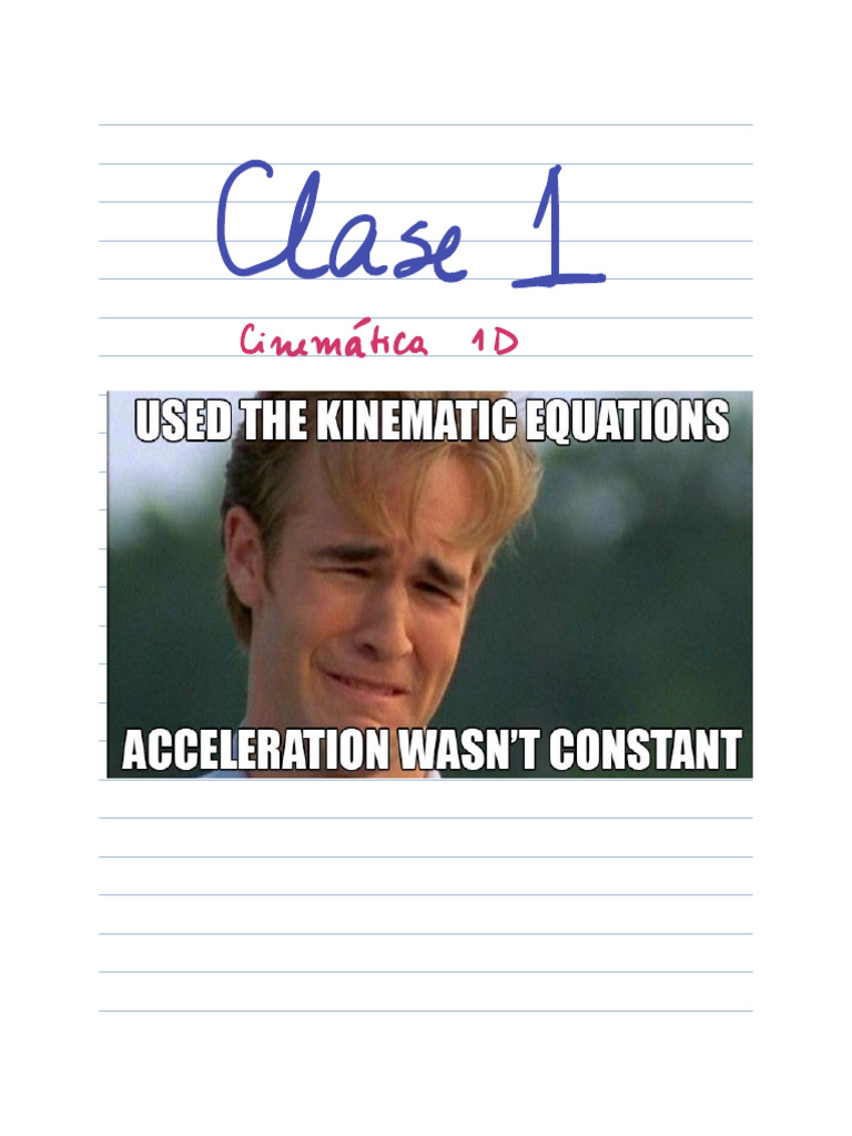 Clase 1 - Cinemática 1D | PDF