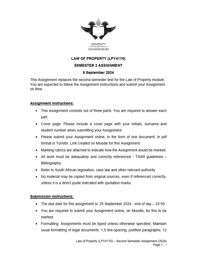 Law of Property Assignment (September 2024) | PDF