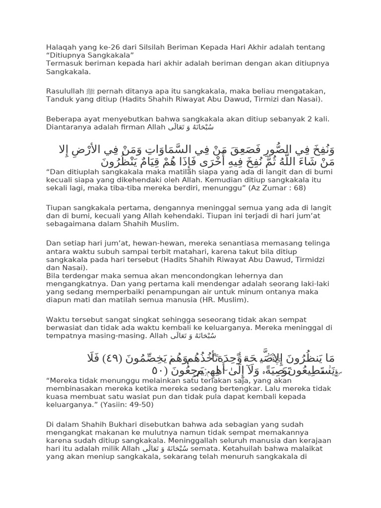 Hsi Hari Akhir | PDF