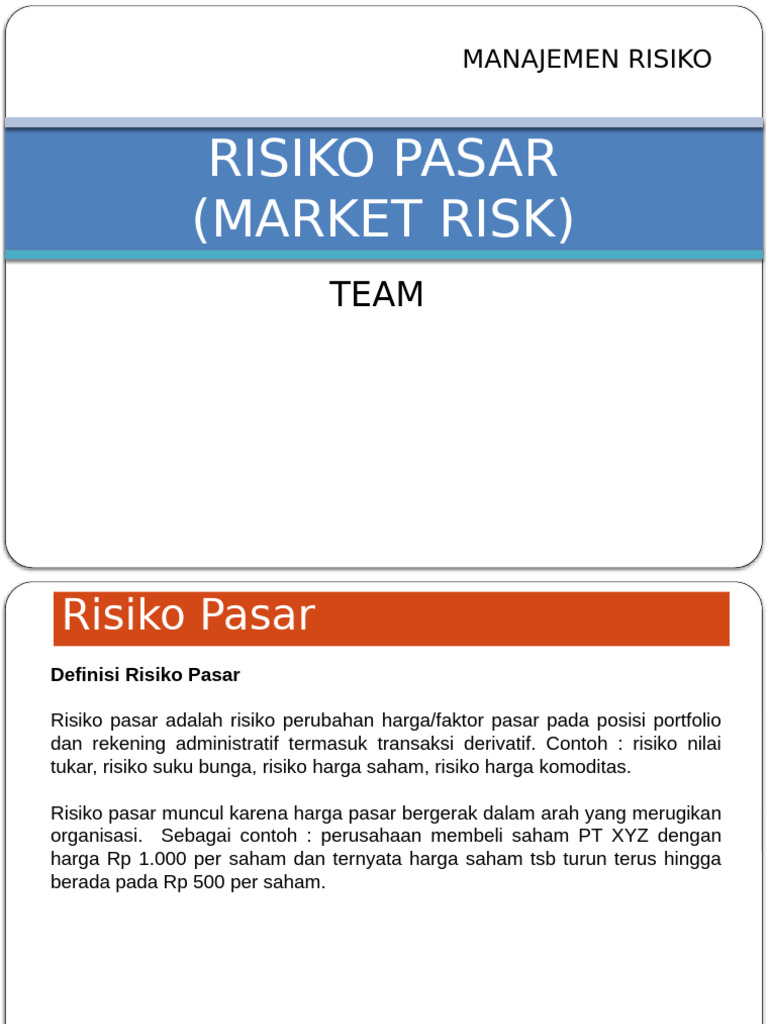Risiko Pasar | PDF