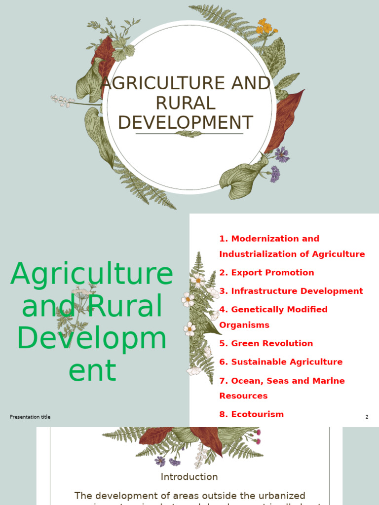 Agriculture and Rural Development | PDF