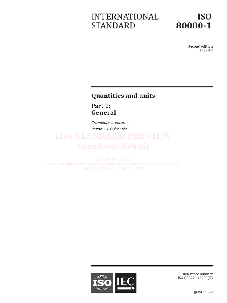 Iso 80000 1 2022 | PDF