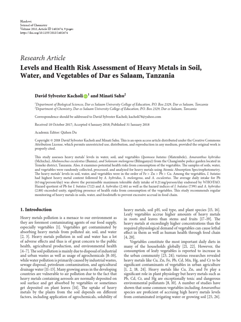 Levels_and_Health_Risk_Assessment_of_Heavy_Metals_ | PDF