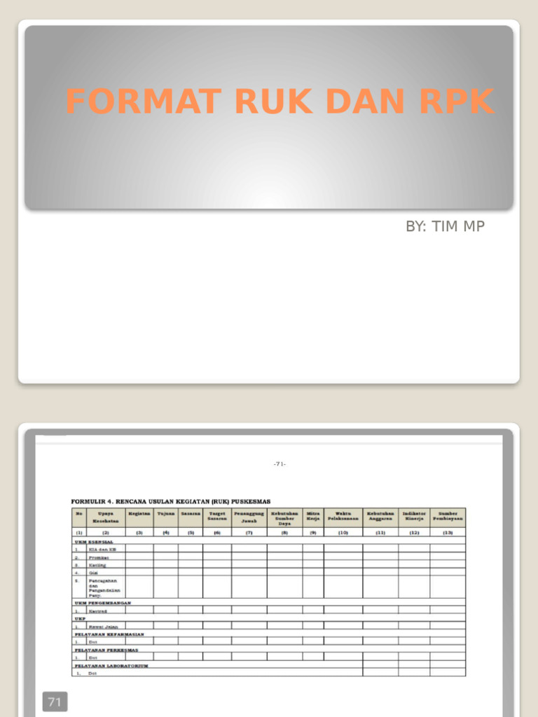 Format Ruk Dan RPK | PDF