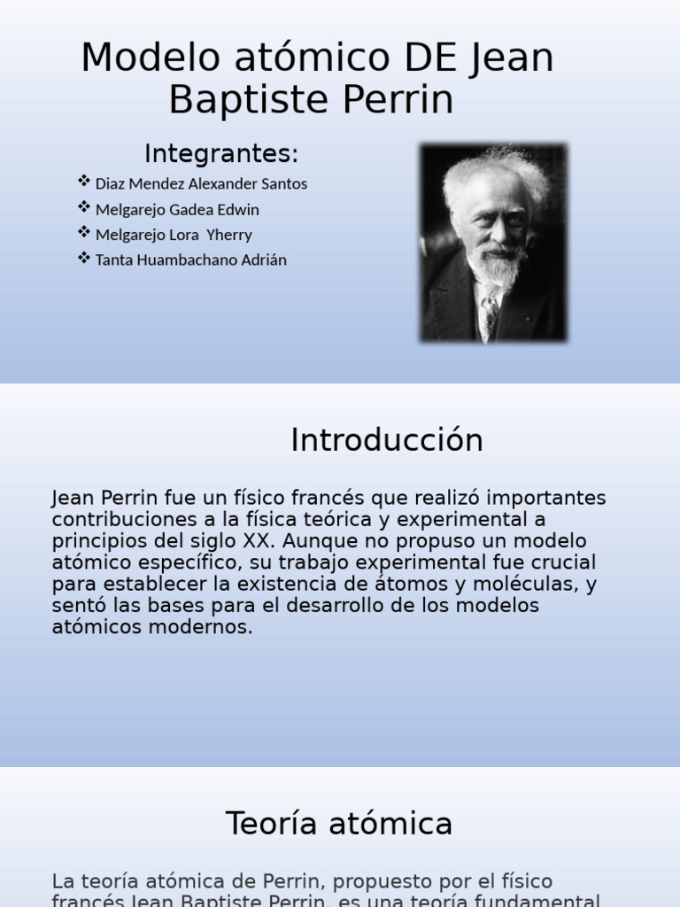 El Modelo Atómico de Jean Baptiste Perrin (Autoguardado) | PDF
