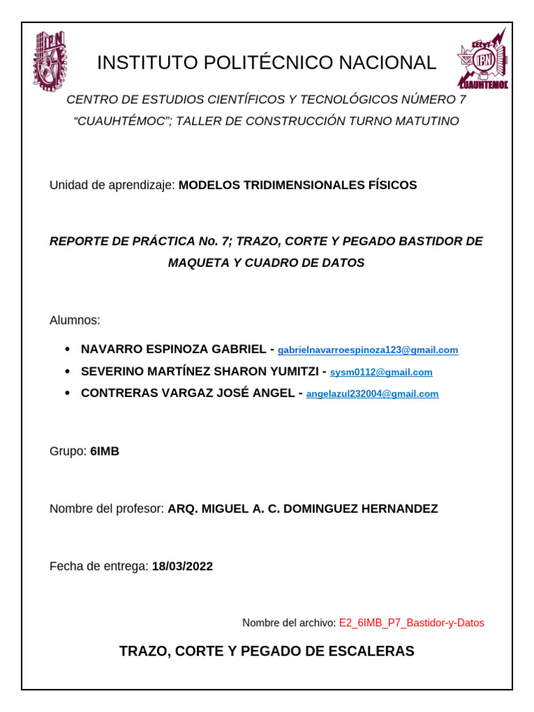 E2 6IMB P3-P4 Bastidor-y-Datos | PDF