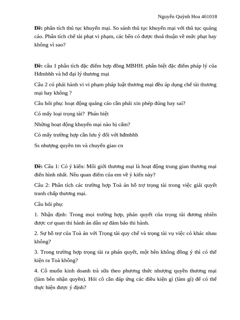 1 số đề hỏi thi tm2 | PDF