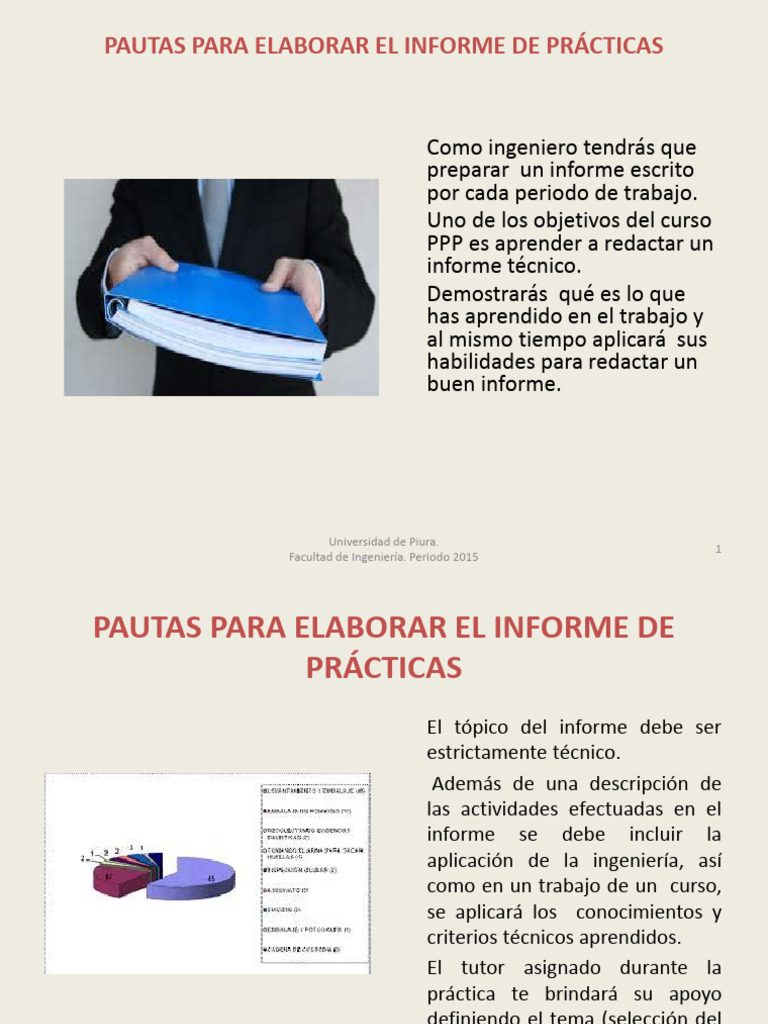 Pautas para Elaborar El Informe de Prácticas | PDF