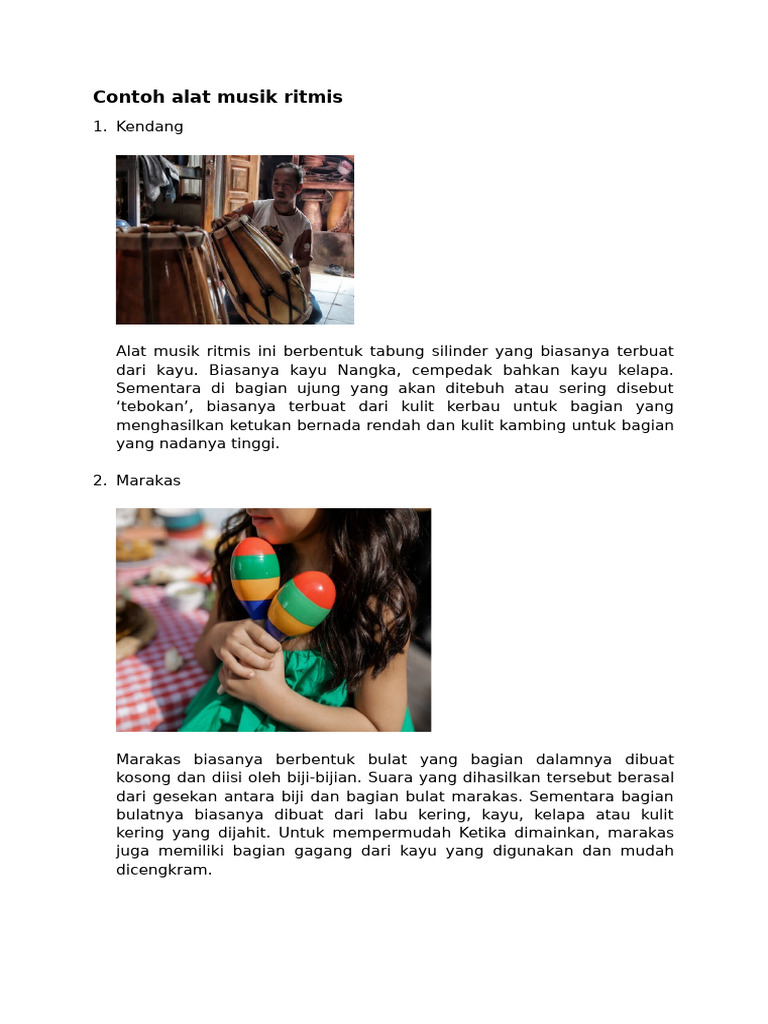 Contoh Alat Musik Ritmis | PDF