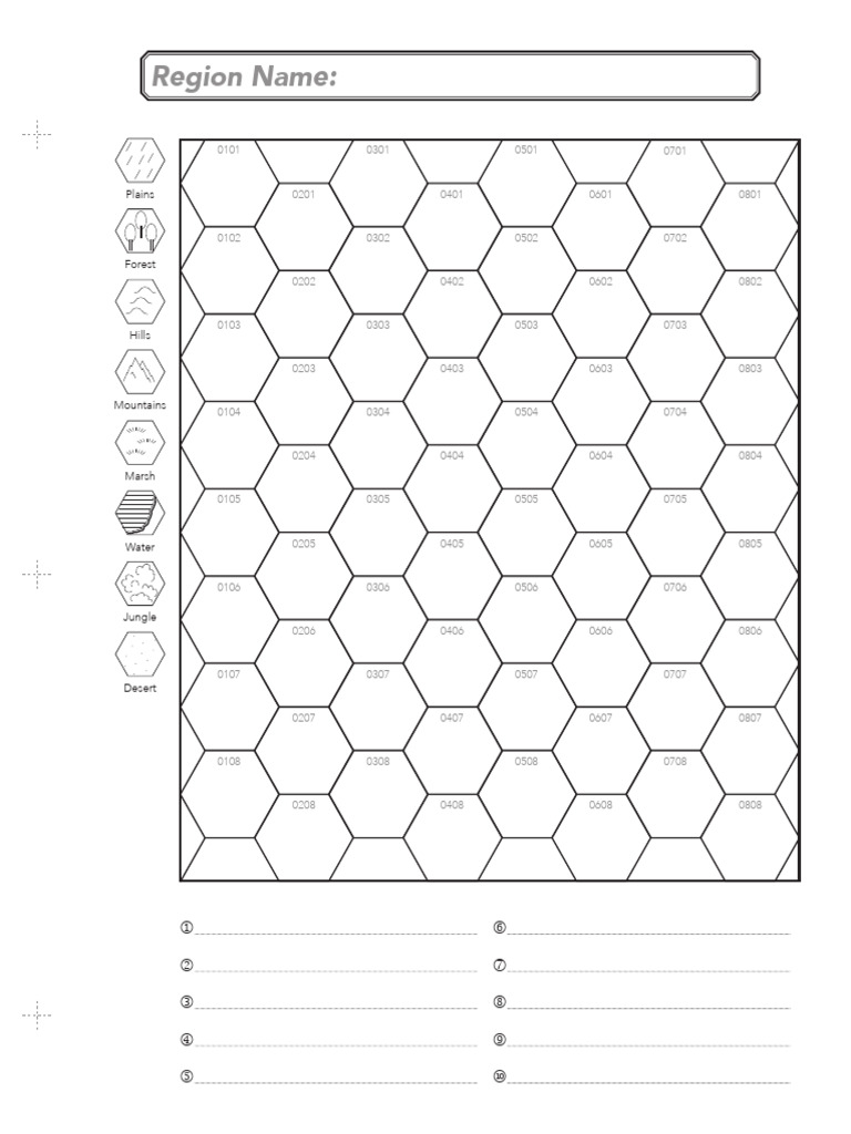 Wilderness Hexplore Region Map | PDF