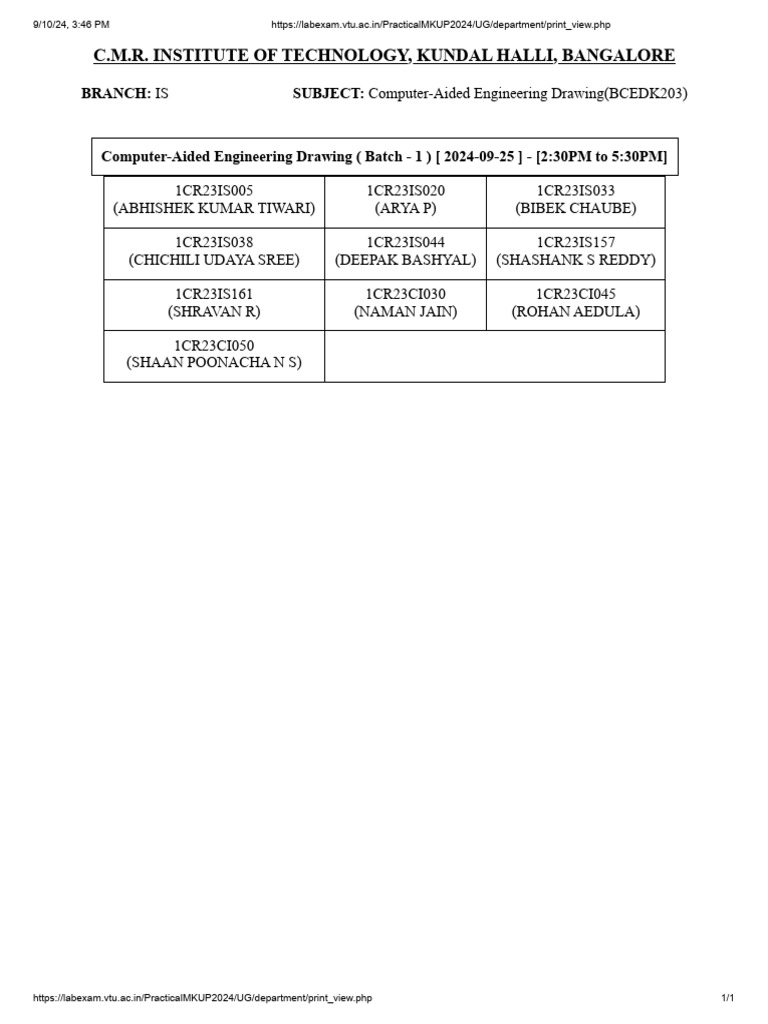Computer-Aided Engineering Drawing (BCEDK203) 1 | PDF