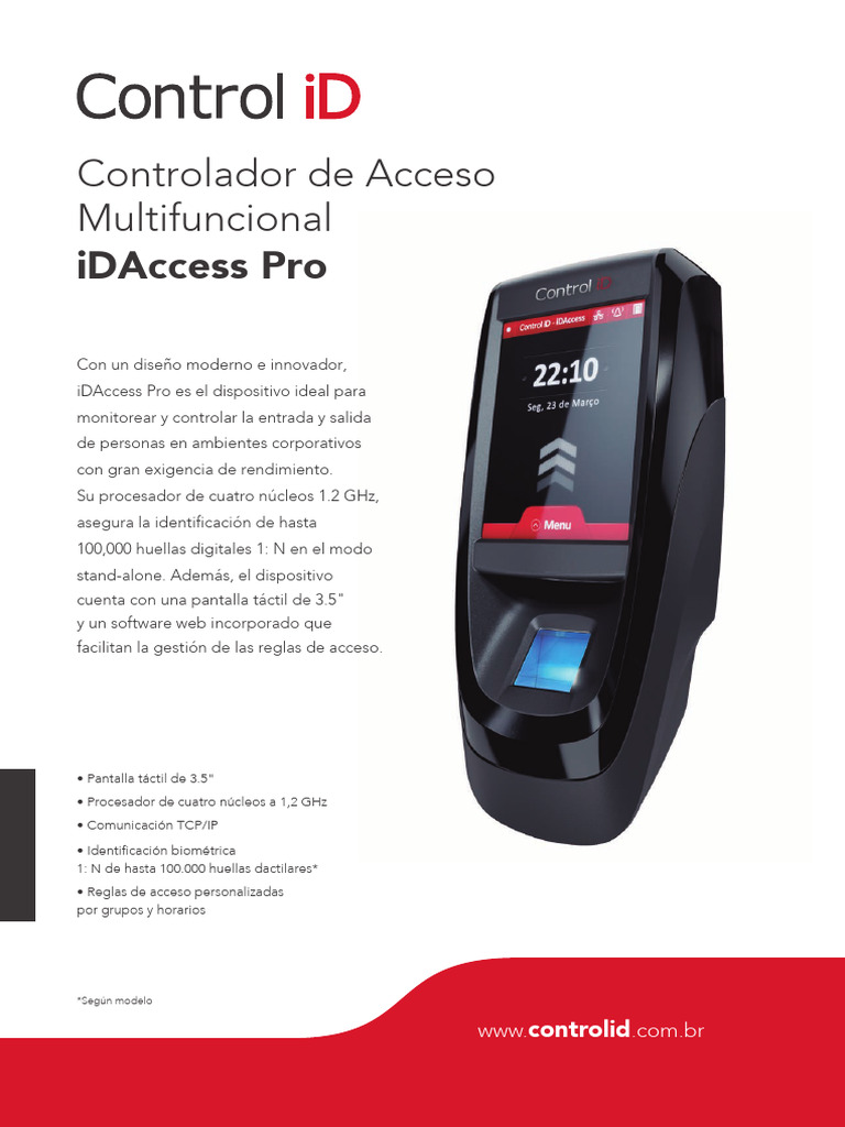 Idaccess Pro Datasheet Es | PDF