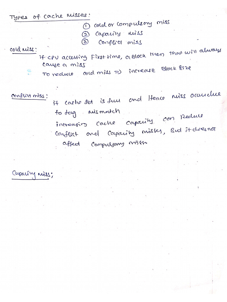 CACHE MISS TYPES | PDF