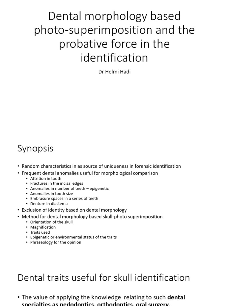 Dental Morphology | PDF