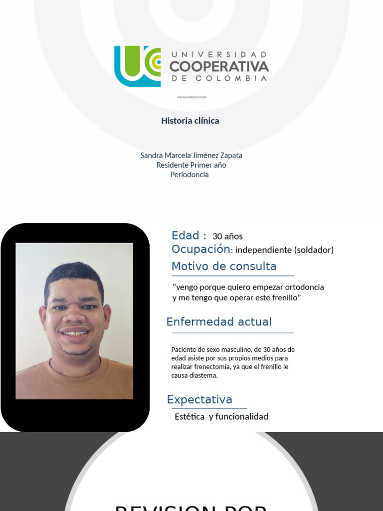 HC Presentacion Yoiler | PDF | Odontología | Ciencia y matemáticas