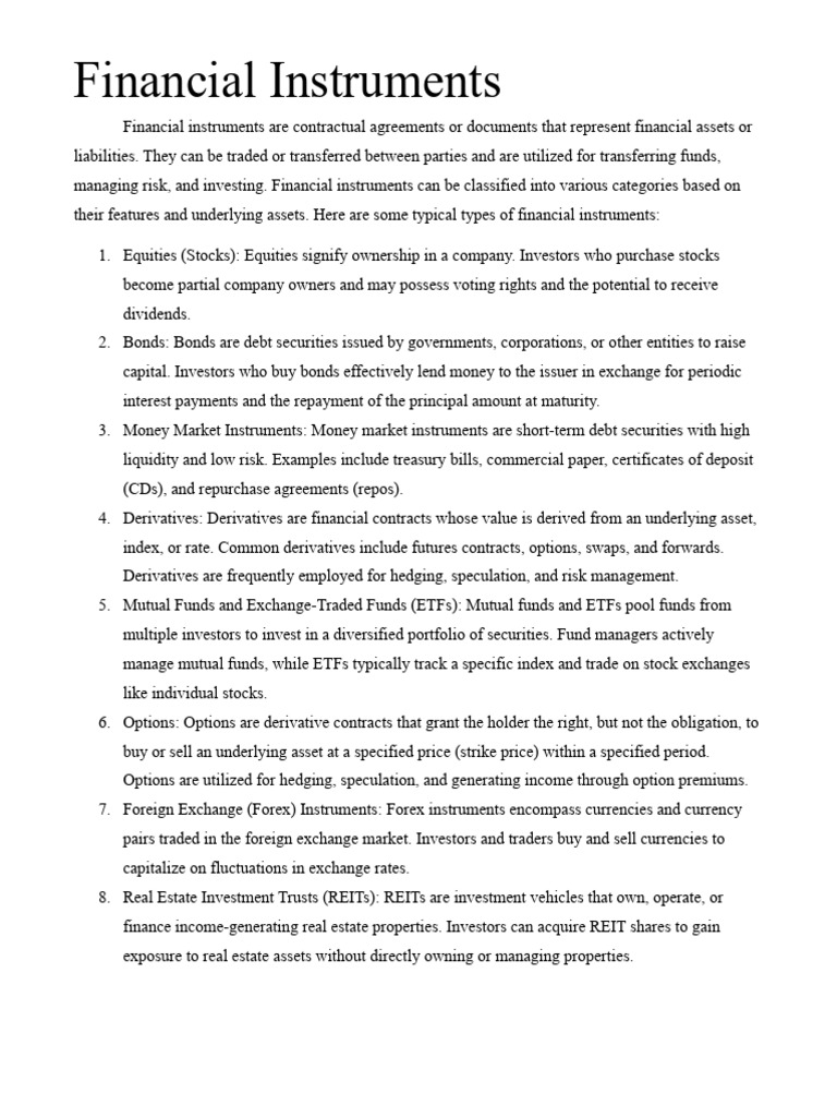 Financial Instruments | PDF