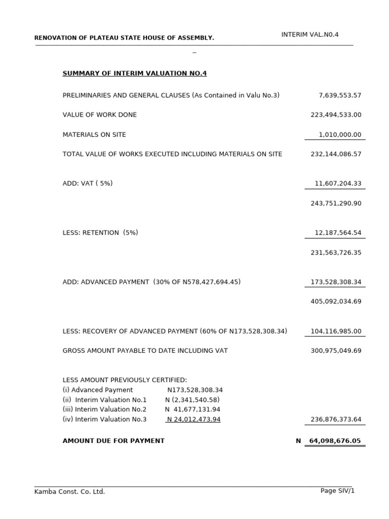 Vetted Valuation No.4 For Kamba-1 | PDF