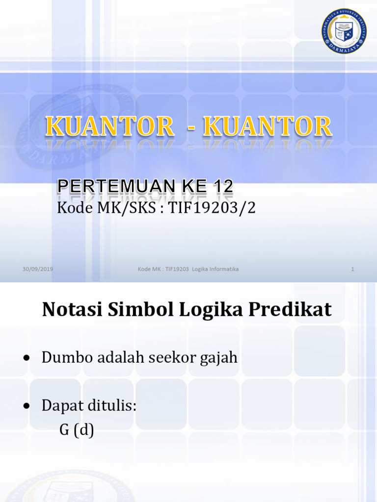 Kalimat Berkuantor | PDF