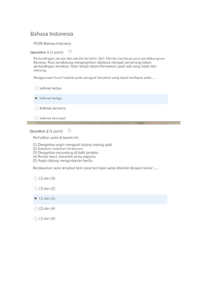 Soal PGSD Set 1 Spada-1 | PDF