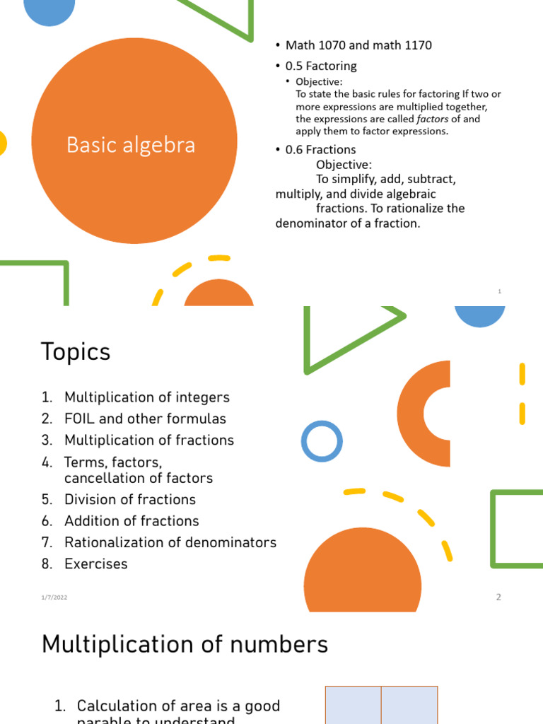 Basic Algebra | PDF