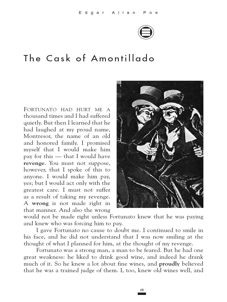 The Cask of Amontillado Author Edgar Allan Poe | PDF