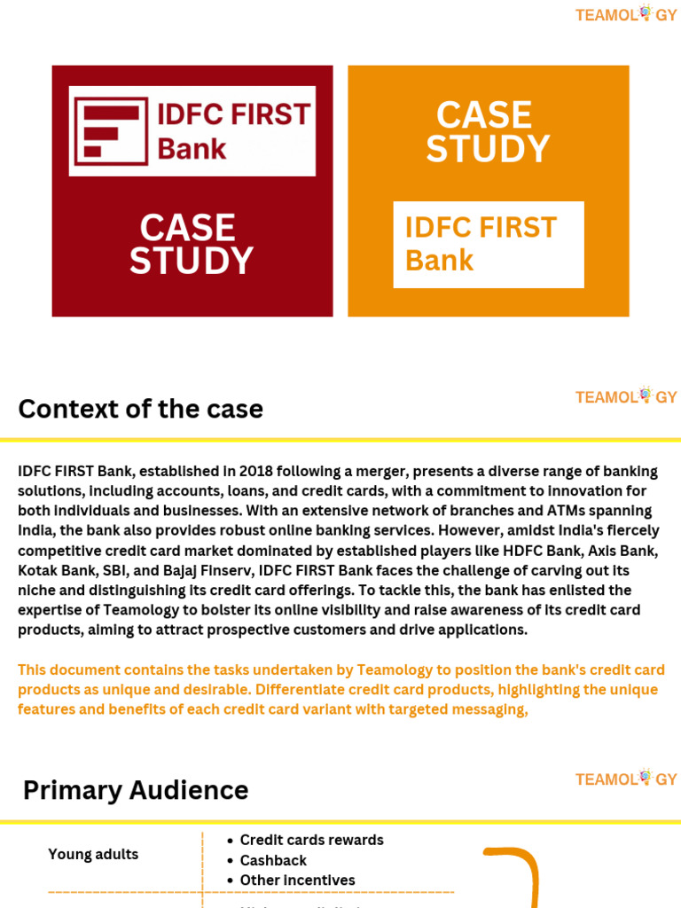 Case Study Case Study: Idfc First Bank | PDF