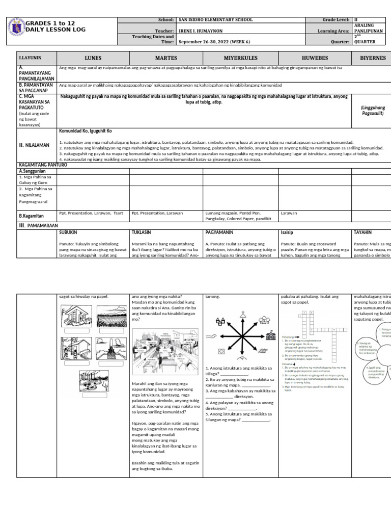 DLL - Araling Panlipunan 2 - Q2 - W6 | PDF