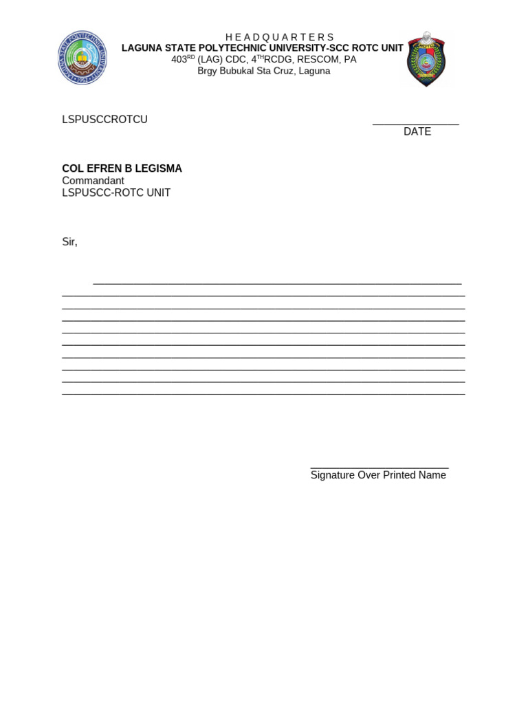 Excuse Letter Format | PDF