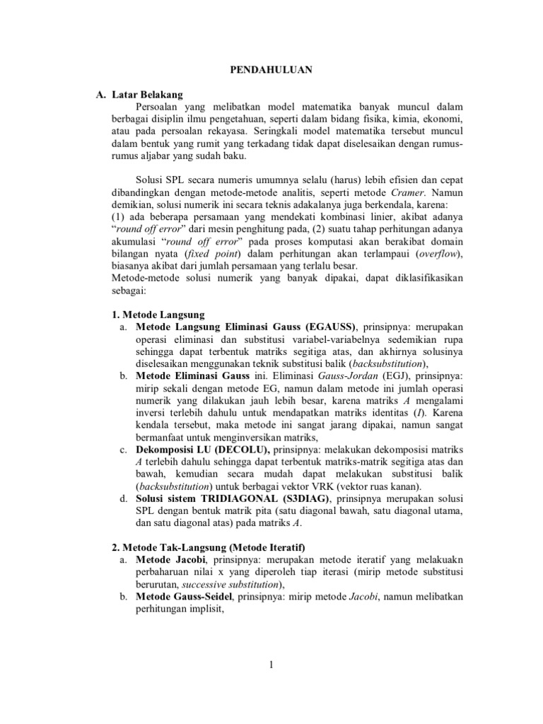 Iterasi Jacobi | PDF | Metode & Bahan Ajar