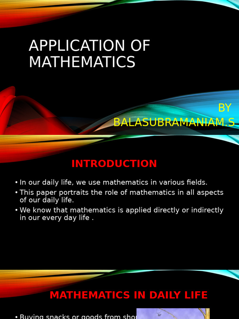 Application of Mathematics | PDF