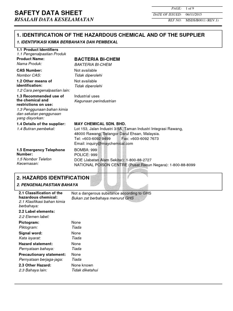 Bacteria Bi-Chem Rev 1 | PDF