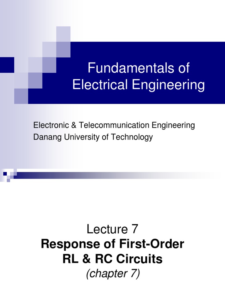 Lec7 FirstOrder | PDF | Electrical Network | Capacitor