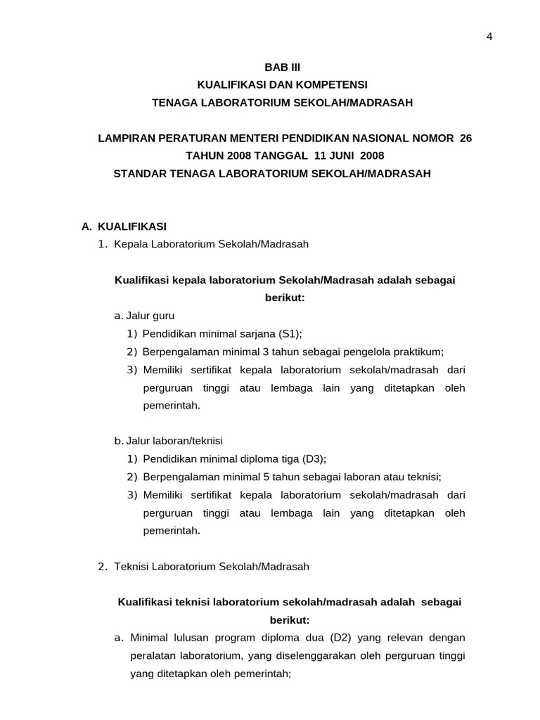 BAB LLL KUALIFIKASI DAN KOMPETENSI | PDF