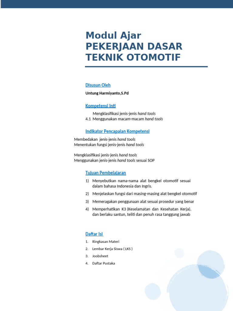 Modul Ajar Pdto | PDF | Griya & Taman