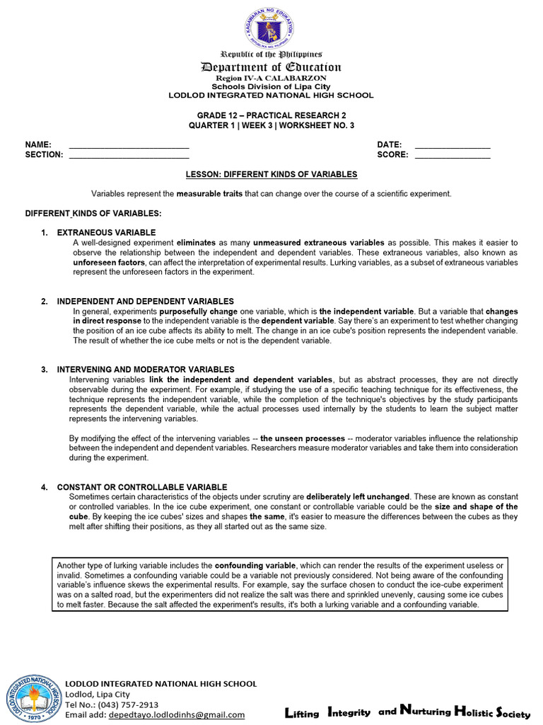 PR2 Worksheet Q1 Week 3 1 | PDF