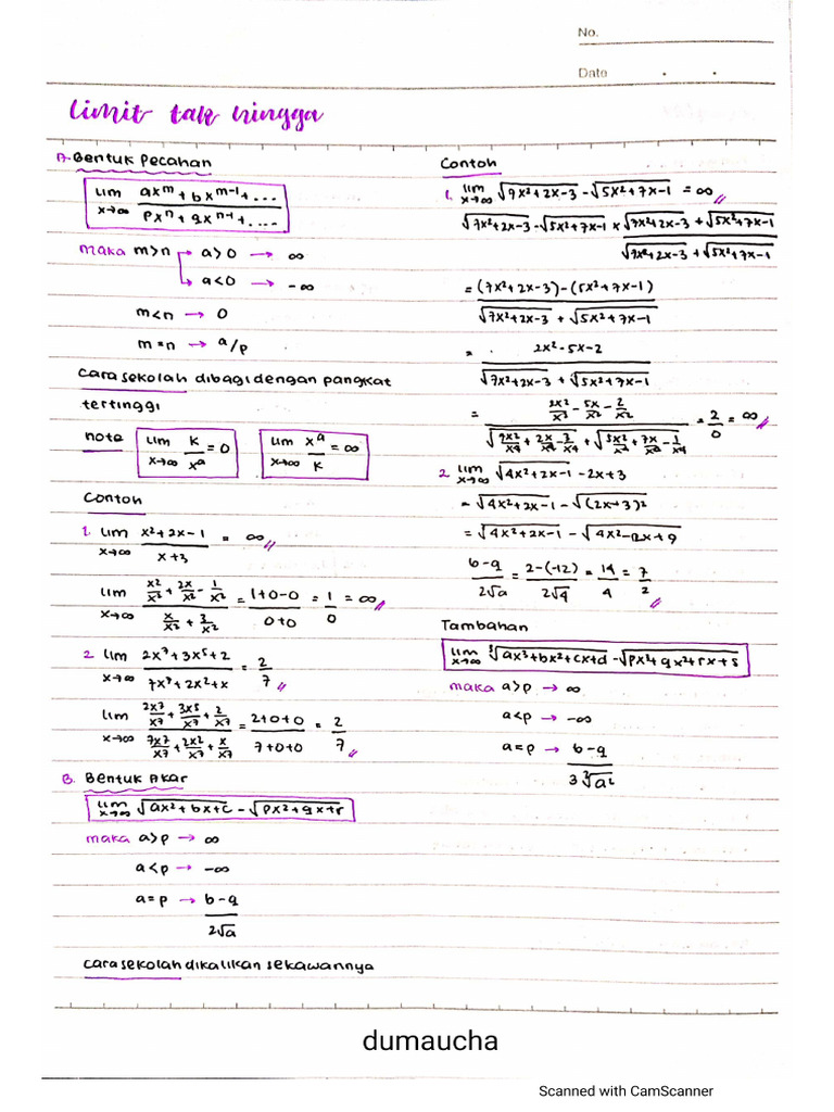 2 Limit Tak Hingga | PDF