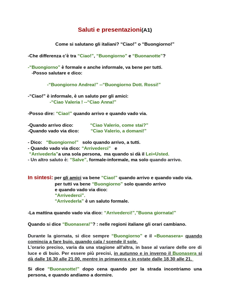 Saluti e Presentazioni (A1) | PDF