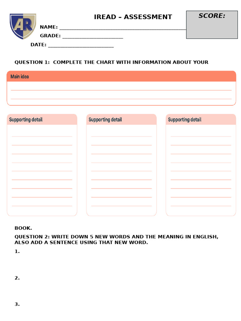 Iread Written Assessment Ii Bimestre | PDF
