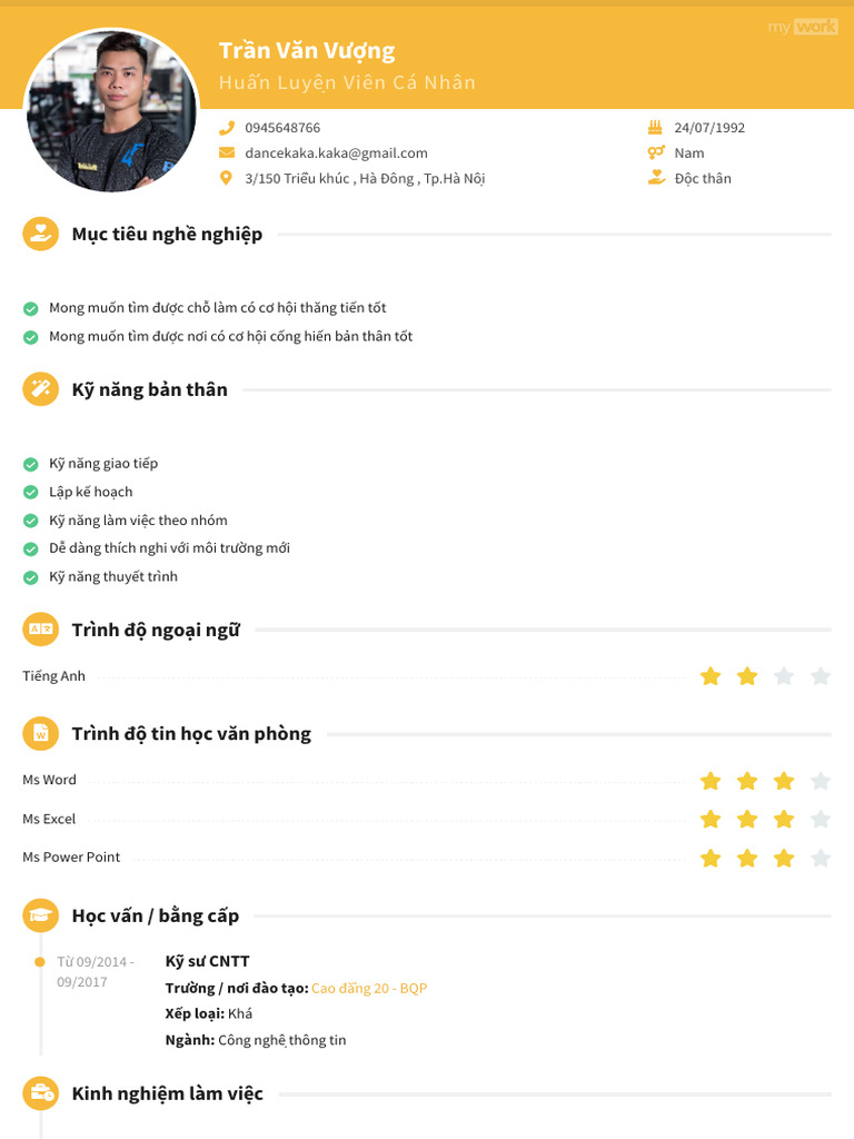 MyWork TranVanVuong | PDF